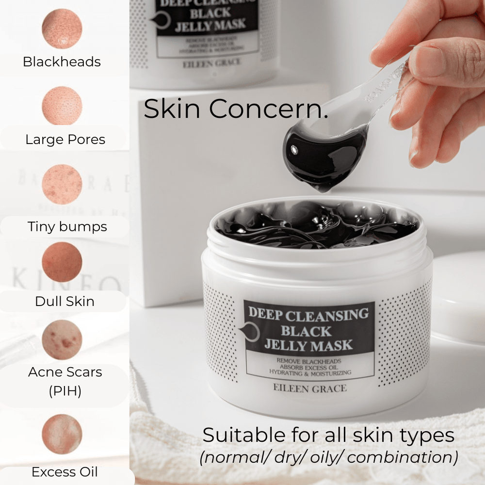 Eileen Grace Moisture Rose Jelly Mask & Deep Cleansing Black Jelly Mas